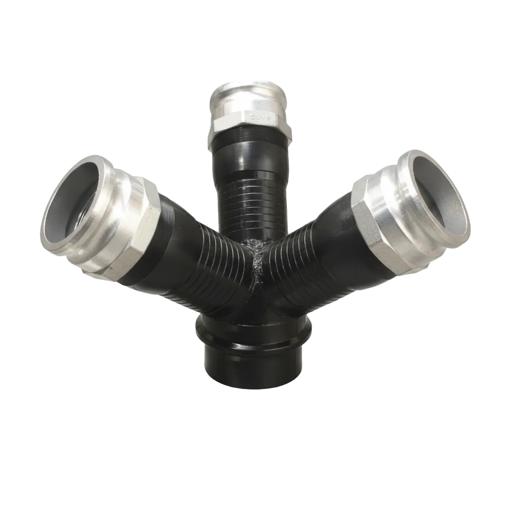 Vacuum Truck Hose Adapter; Male RingLock Splitter (3) Male CamLock ...
